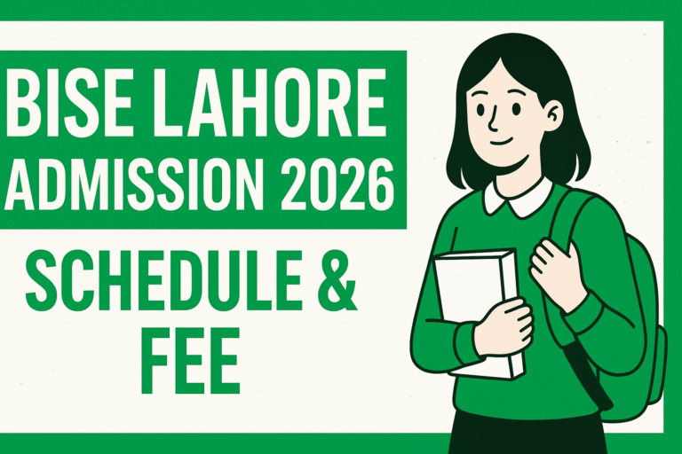 BISE Lahore Intermediate Admission 2026 – Complete Schedule ...